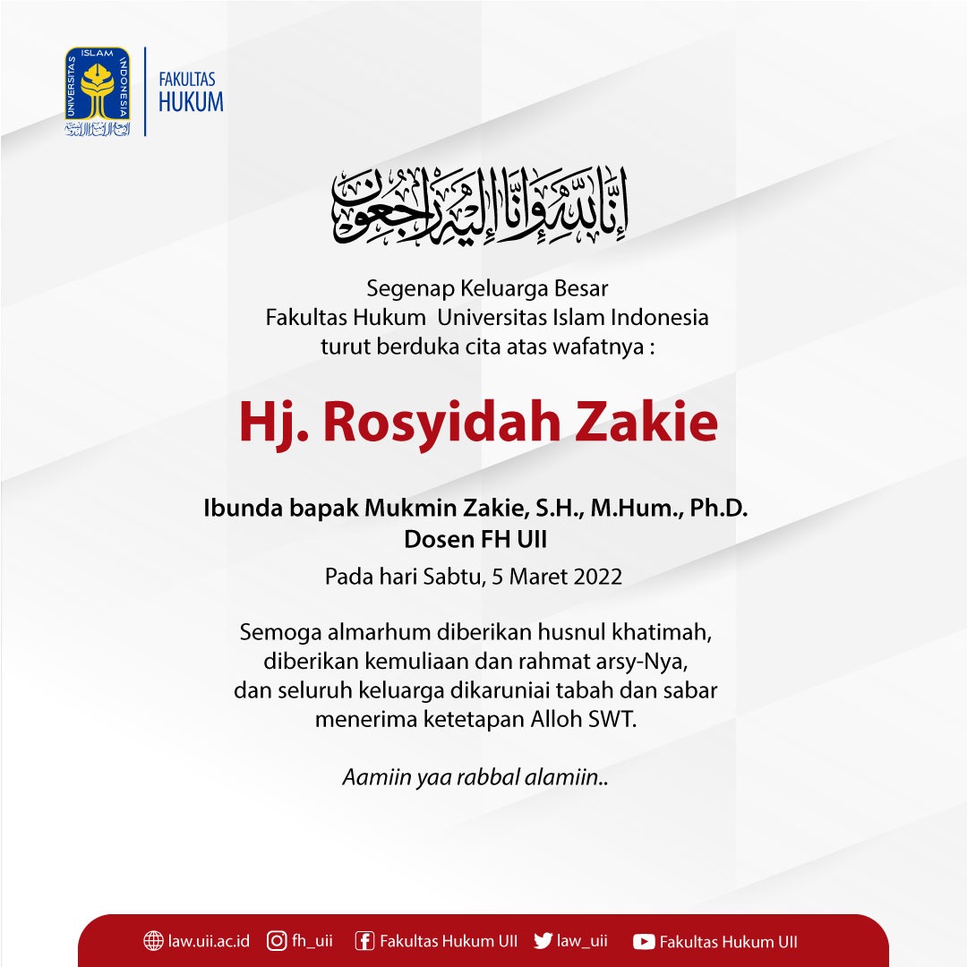 FH UII Berduka - Fakultas Hukum - Universitas Islam Indonesia